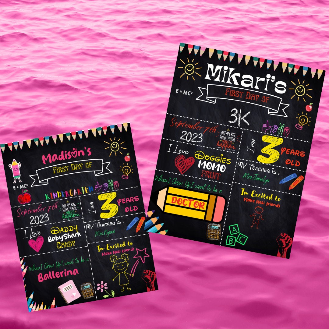 DIGITAL First Day of School Signs - Etsy