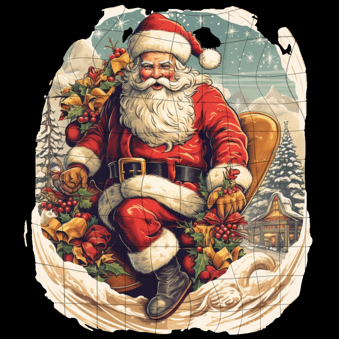 Retro Santa PNG Retro Santa SVG Retro Santa Vintage Santa - Etsy