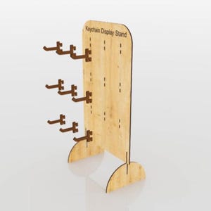 Laser Cut Keychain Display Stand Svg Files, Vector Files for Wood Laser ...