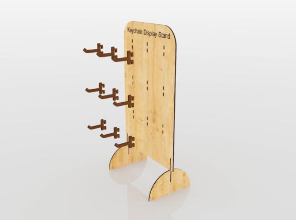 Laser Cut Keychain Display Stand Svg Files, Vector Files for Wood Laser ...
