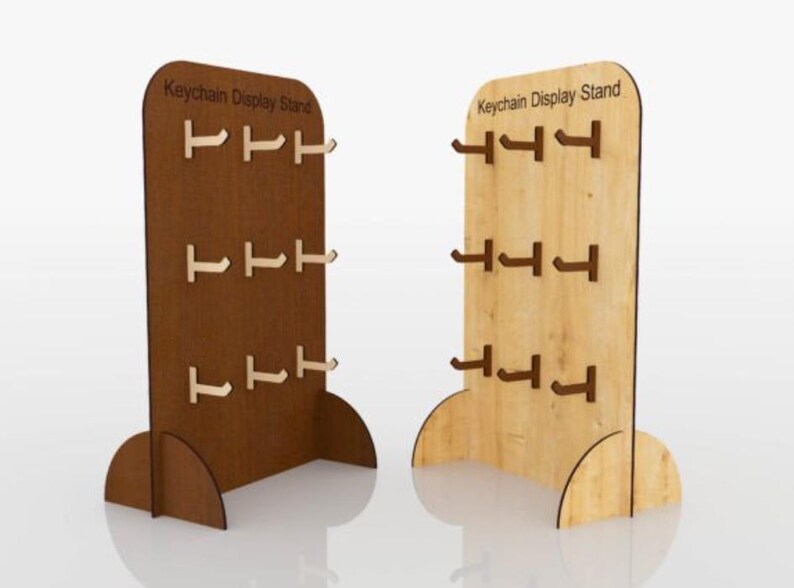Laser Cut Keychain Display Stand Svg Files, Vector Files for Wood Laser ...
