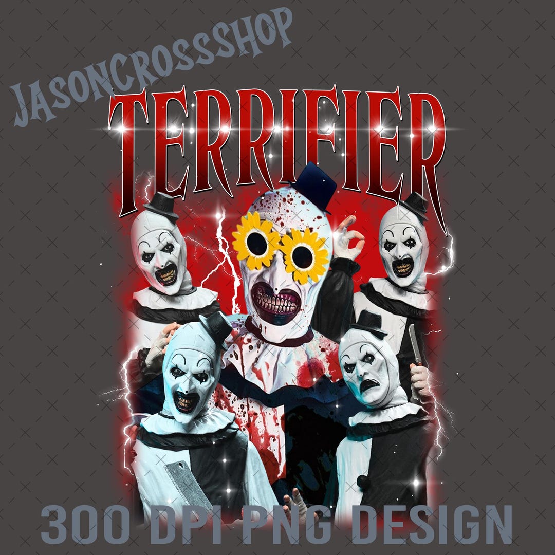 Retro Bootleg Horror Clowns Png, Halloween Bootleg Shirt, Horror ...