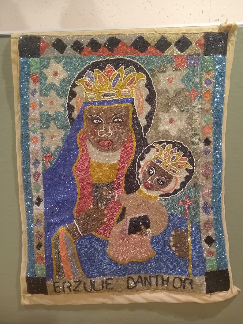 Erzulie Danthor -- Hand Sewn Sequined Voodoo Banner by Eviland Lalanne ...