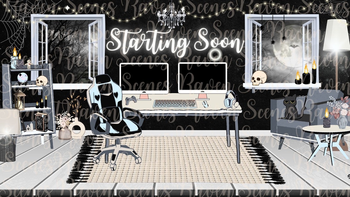 Animated Gaming Room Twitch Stream Screen / Halloween / Horror Gamer ...