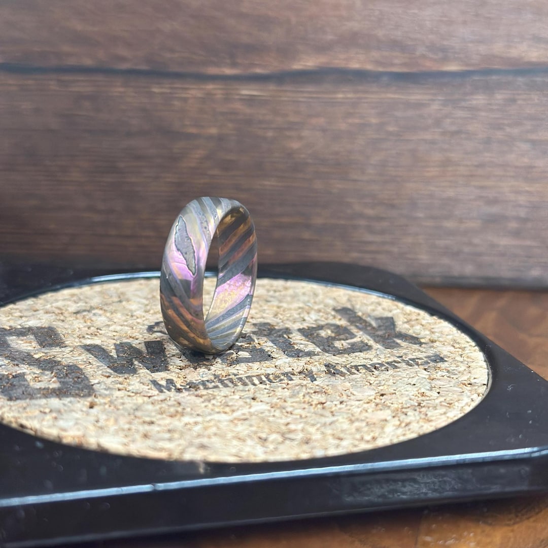 Timascus Ring (zirconium/titanium) - Etsy