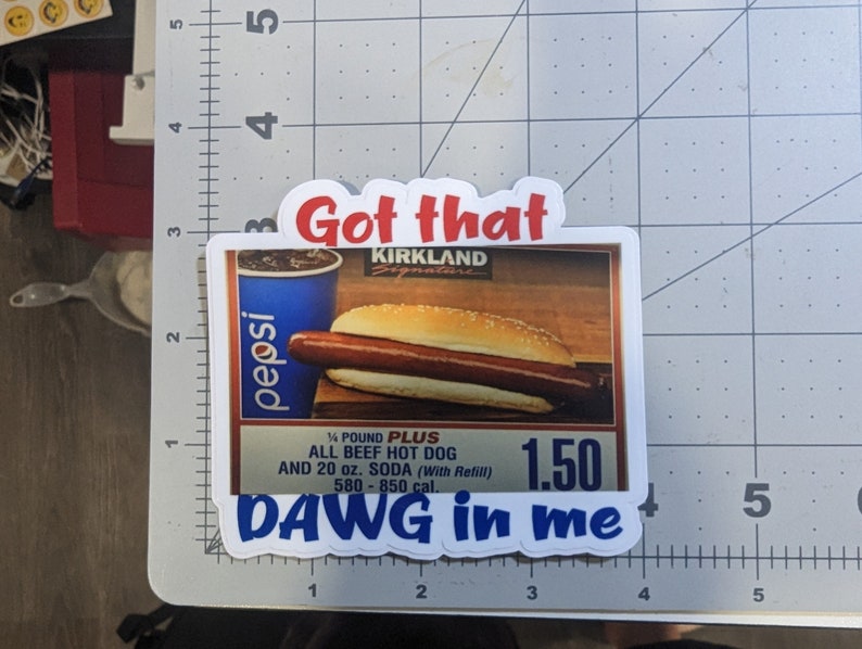 Costco Hotdog Sign Die-cut Vinyl Sticker - NEW Variations! Check It Out ...