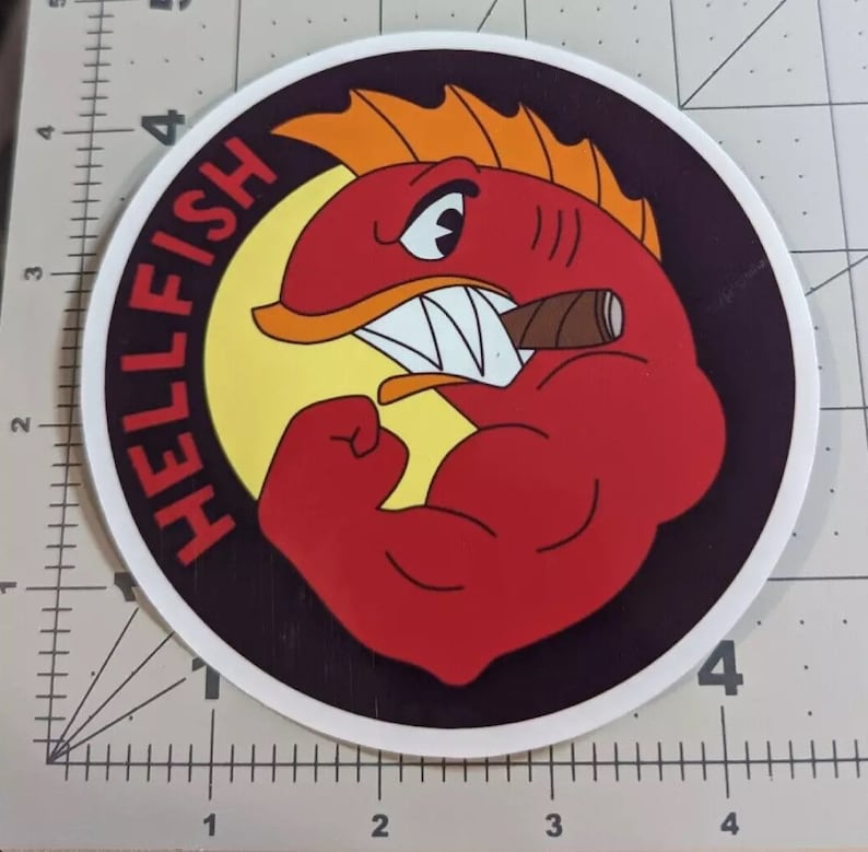 Flying Hellfish Logo From "the Simpsons" Die-cut Vinyl Sticker 4.25x4 ...