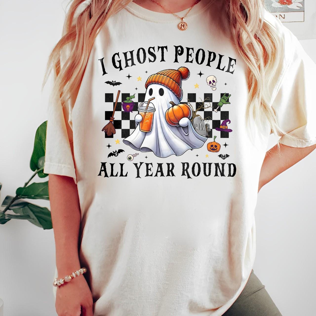 Retro I Ghost People Png, Halloween Png, Cute Ghost Pumpkin Png, Spooky Vibes Png, Ghost Coffee ...