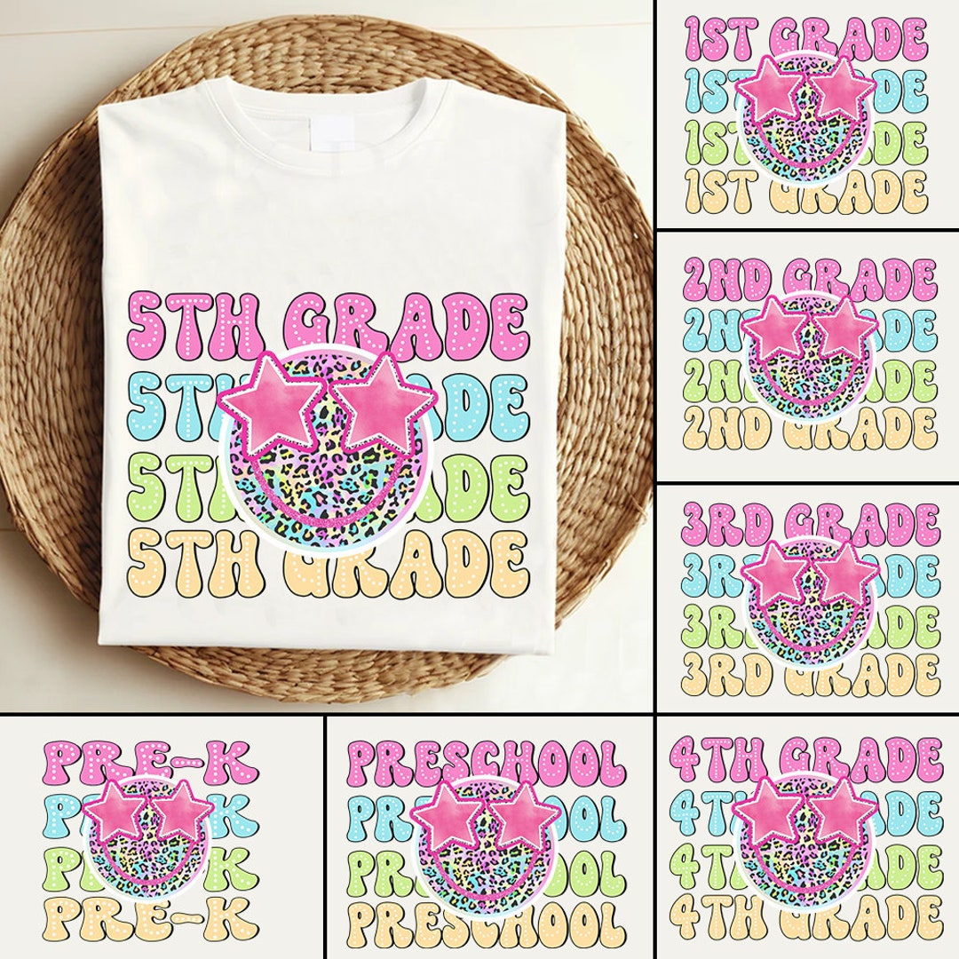Retro Back to School Bundle, First Day of School, Kindergarten, School ...