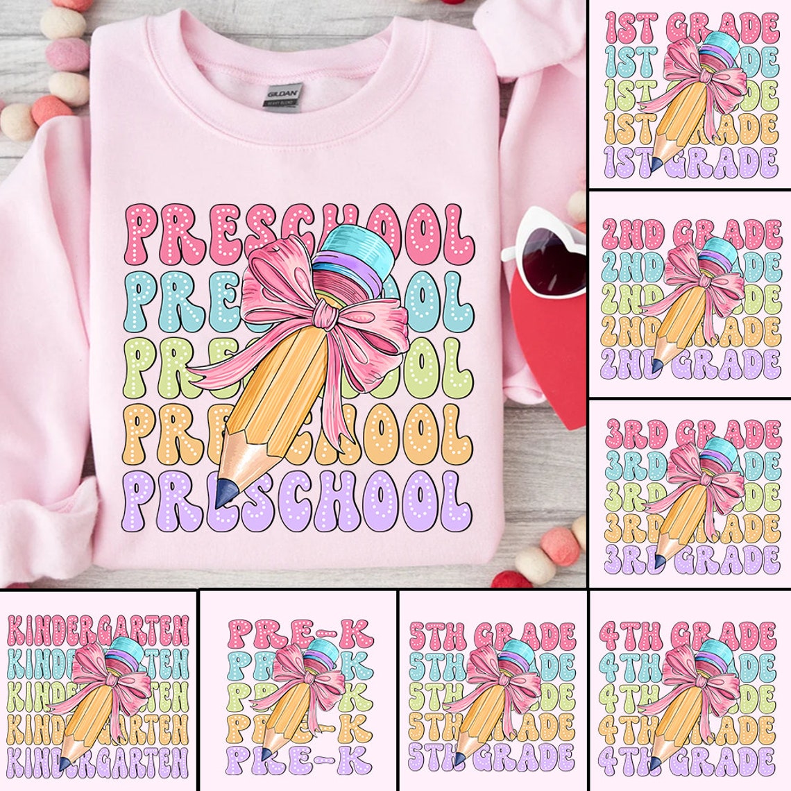 Coquette Teacher Bundle Png, Back to School Png, Teacher Pencil ...