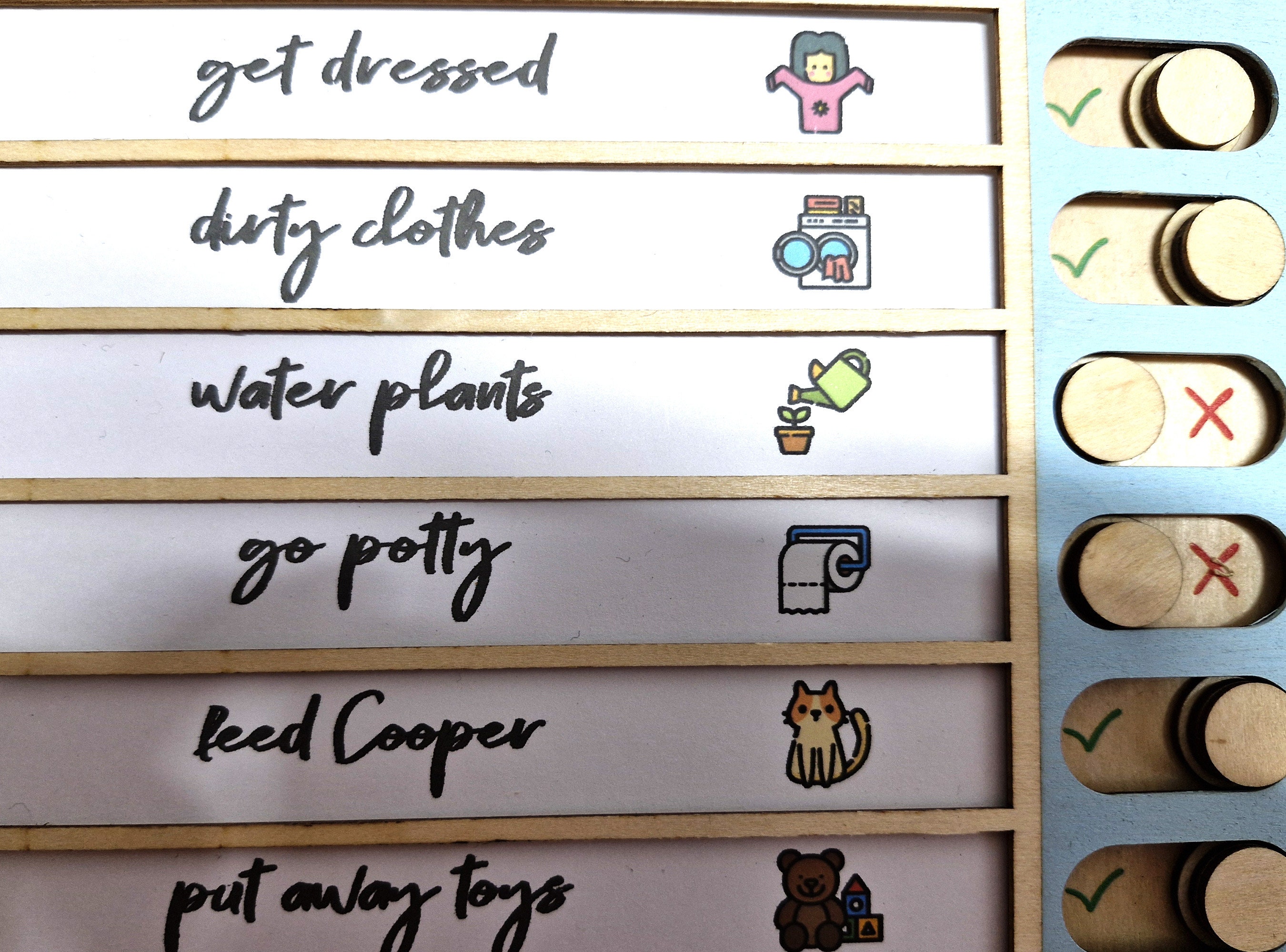 Personalized Magnetic Chore Chart Kids Daily Routine Dry-erase Board ...