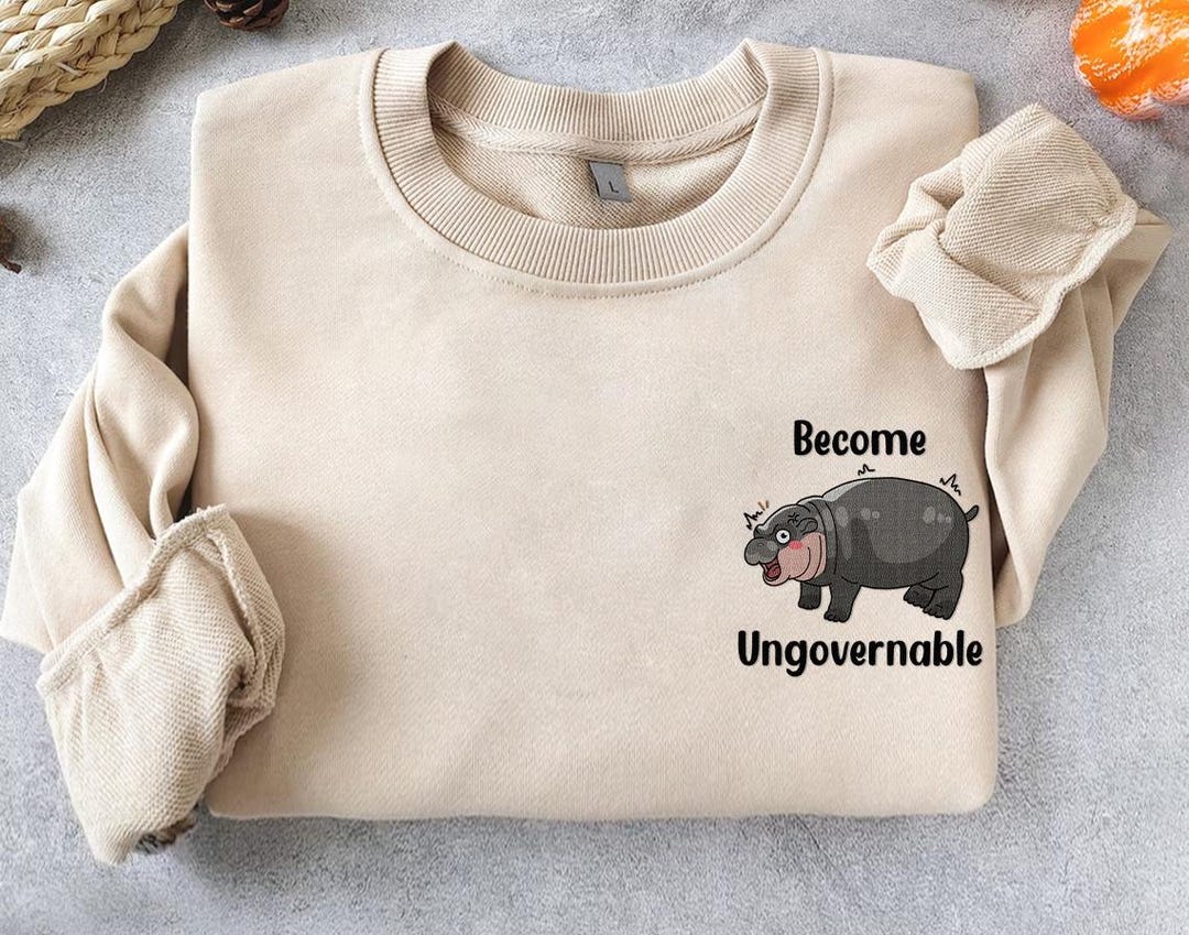 Embroidered Moo Deng Baby Hippo Become Ungovernable | Moo Deng ...