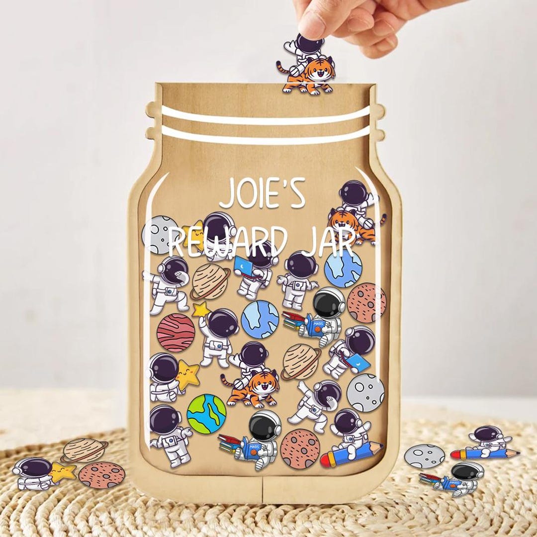 Astronaut Reward Jar, Space Planets Token, Chore Chart, Good Behavior ...