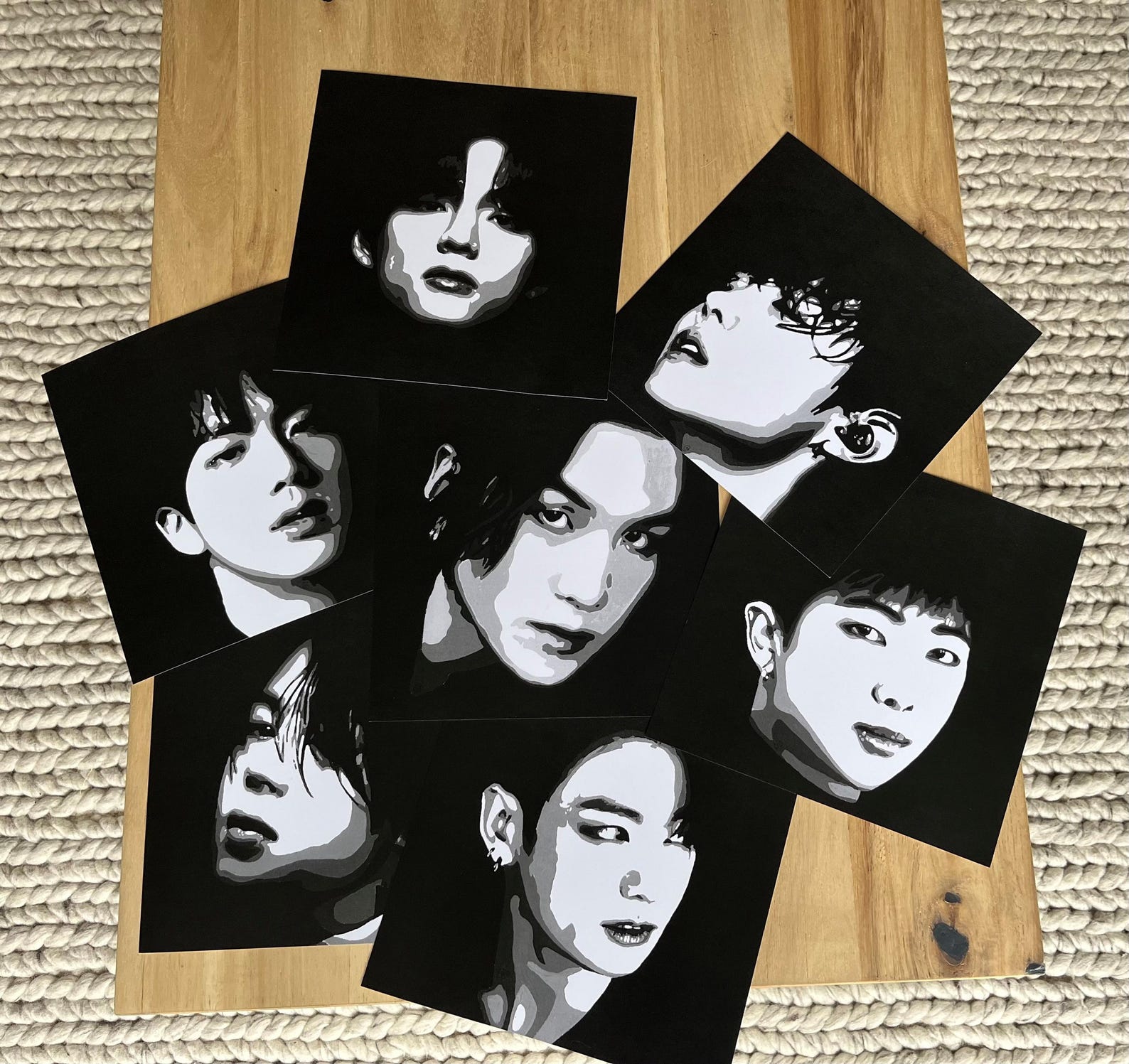 All 7 BTS Member Prints - Etsy