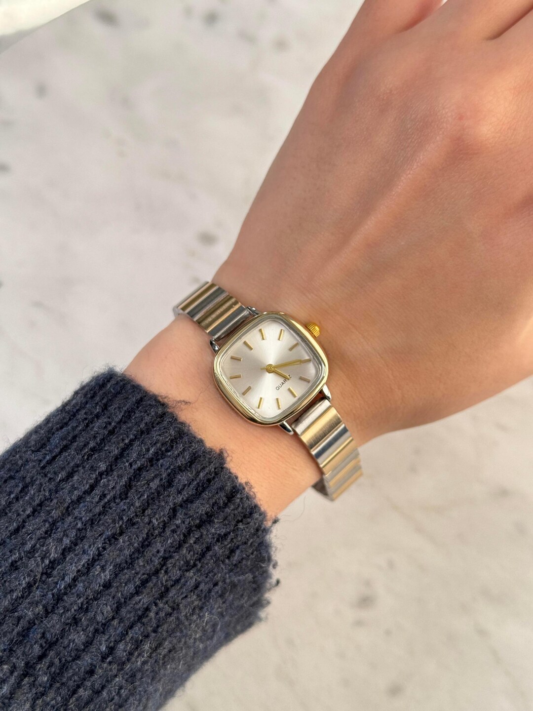 Gold & Silver Watch for Women, Gold Womens Wrist Watch, Two Tone Womens ...