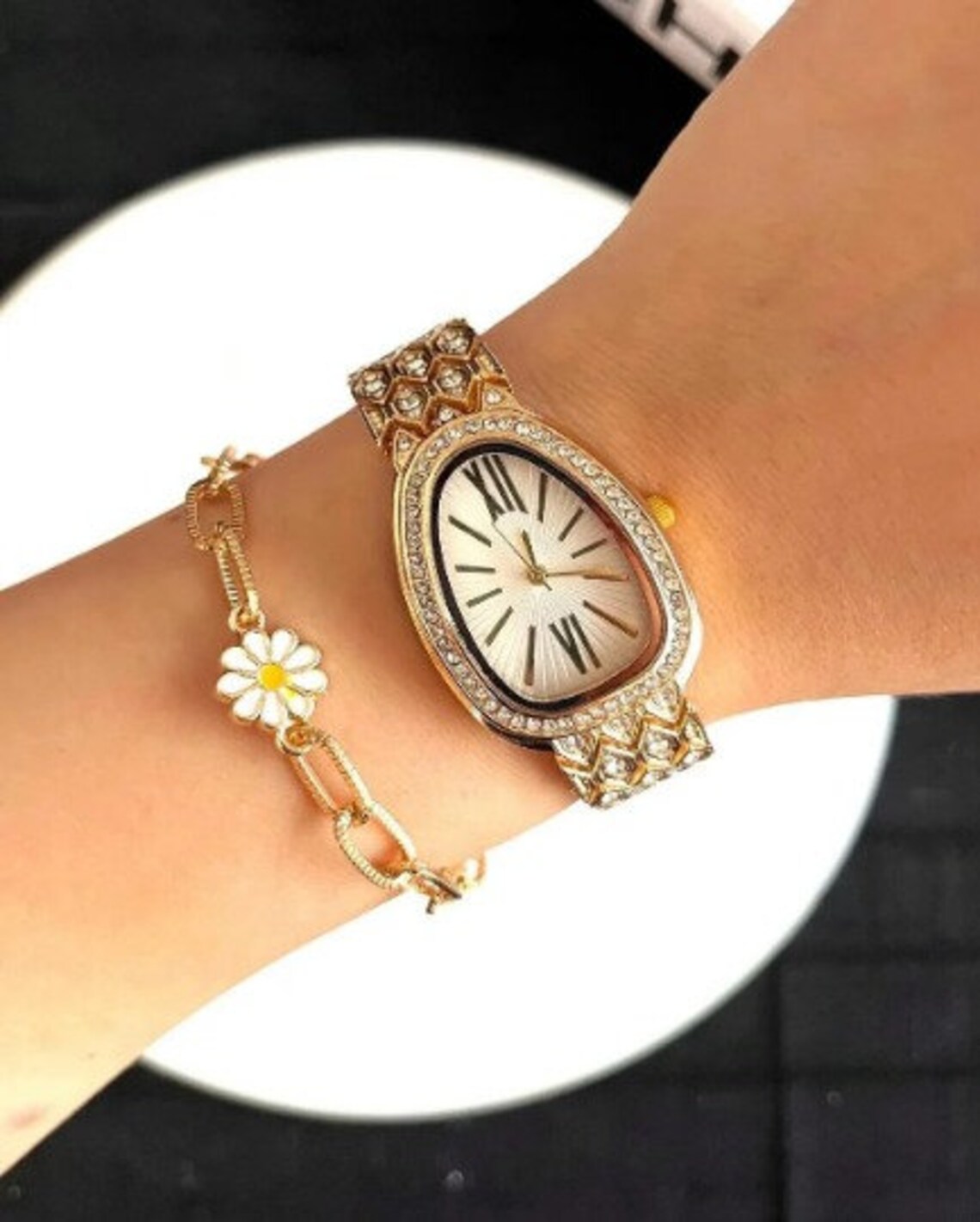 Snake Model, Stone Gold Watch, Mother Wristwatch, Luxury Wristwatch ...