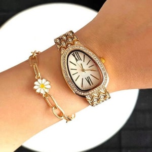 Snake Model, Stone Gold Watch, Mother Wristwatch, Luxury Wristwatch ...