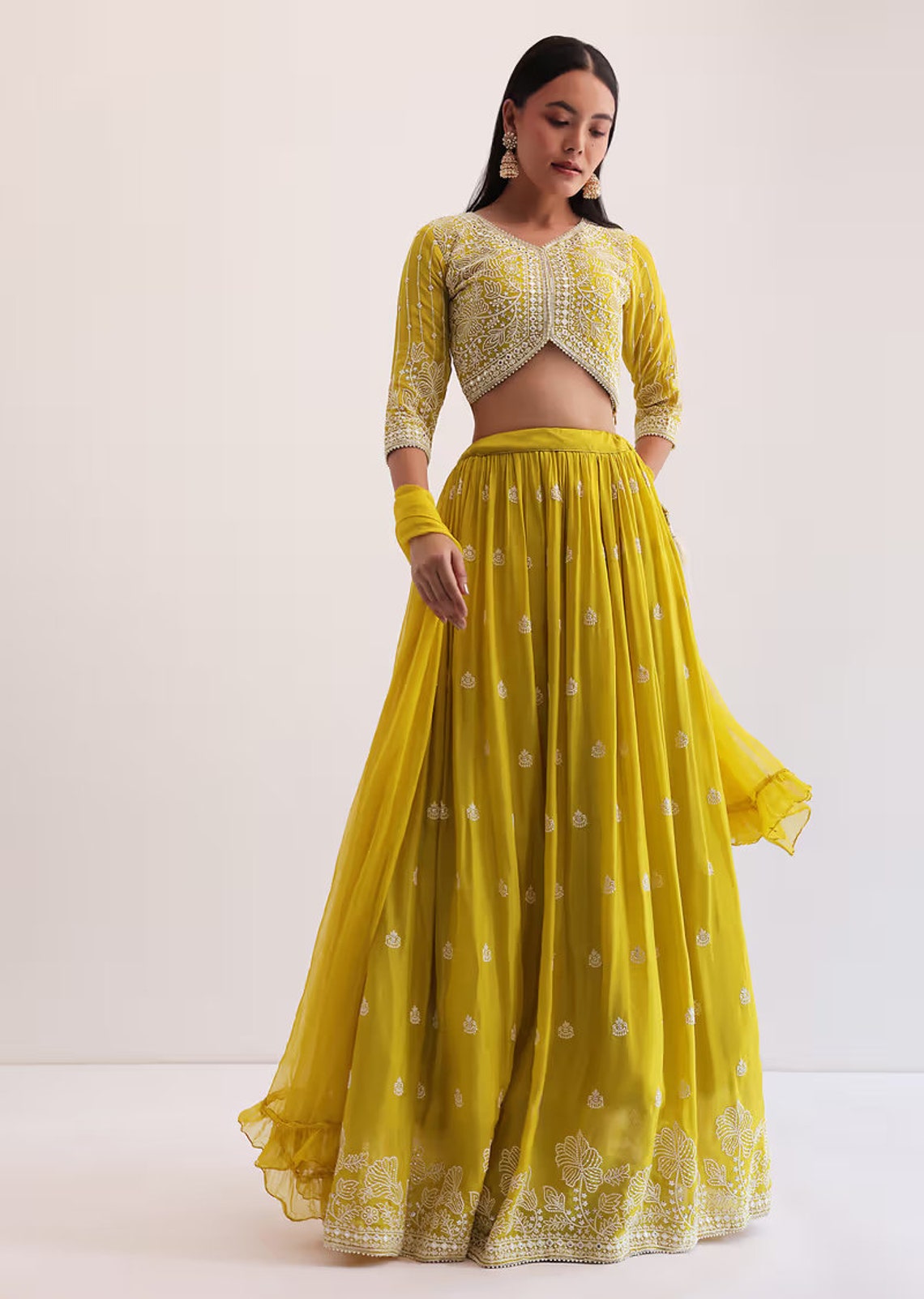 Haldee Rasam Designer Georgette Lehenga Choli, Sabyasachi Lehenga ...