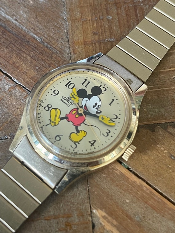 Vintage MICKEY MOUSE Working New Battery by LORUS "V2… - Gem