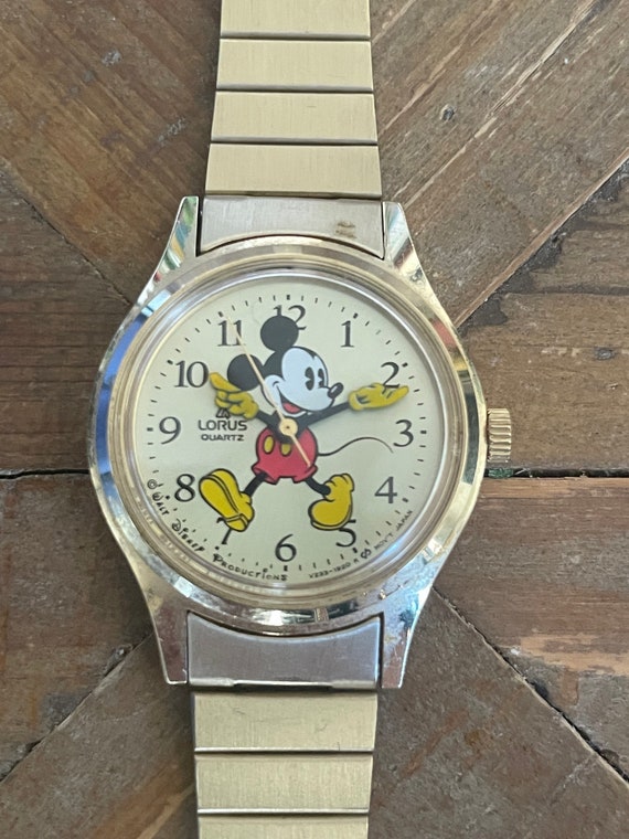 Vintage MICKEY MOUSE Working New Battery by LORUS "V2… - Gem