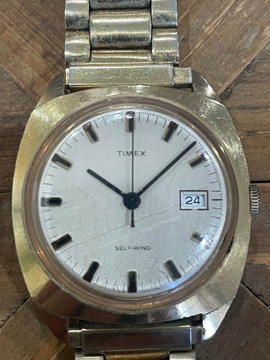 Vintage 1970s Timex Automatic Men's Watch Gold Color Runs - Etsy