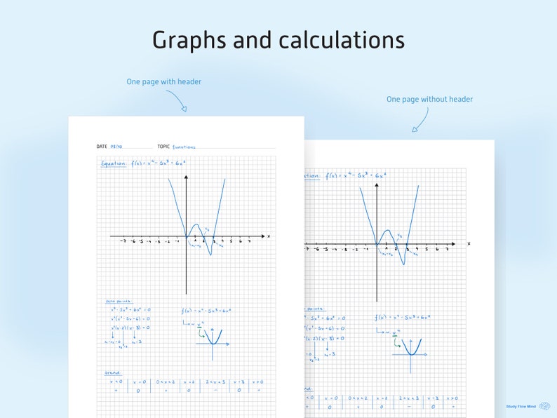 Graph Paper Printable Template Study Maths Productivity Template ...