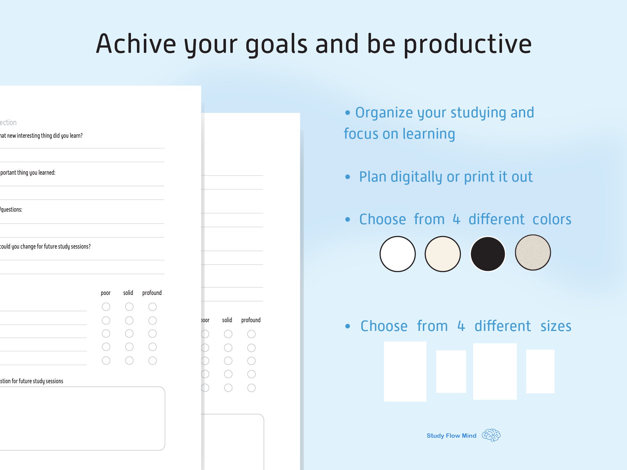 Study Session Planner Guide Template Digital Planner Study Goodnotes ...