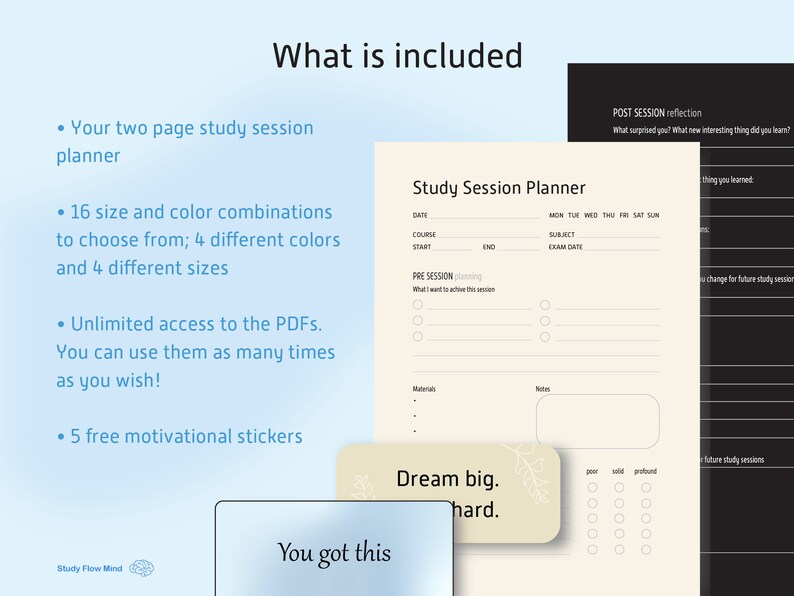 Study Session Planner Guide Template Digital Planner Study Goodnotes ...