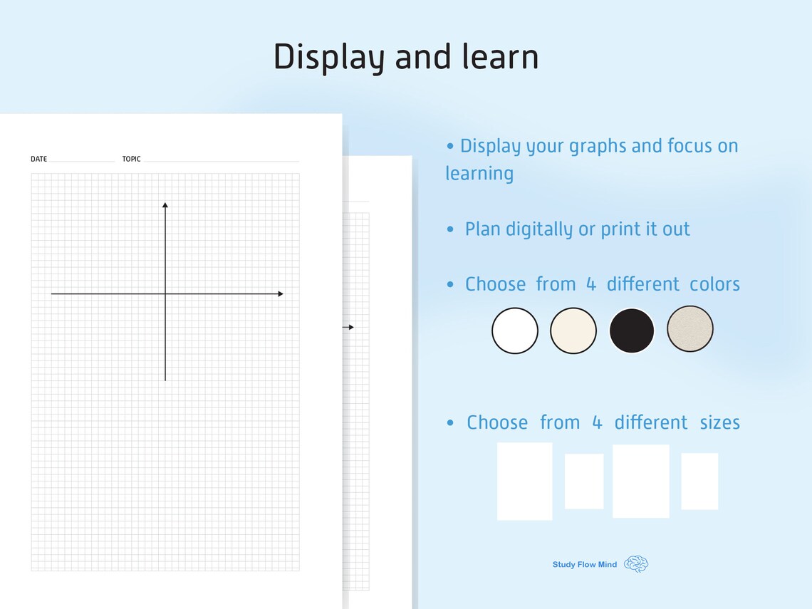Graph Paper Printable Template Study Maths Productivity Template ...