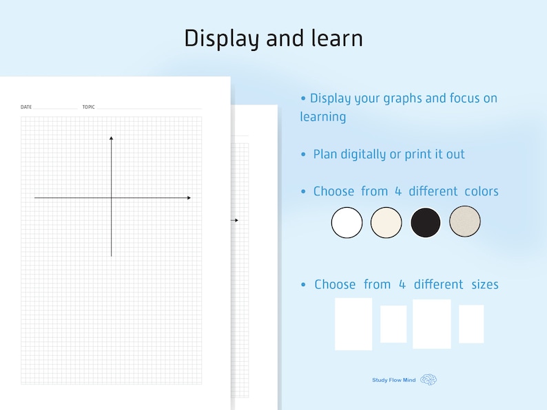 Graph Paper Printable Template Study Maths Productivity Template ...