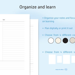 Cornell Notes Printable Template Study Template Guide Uni Exam Study ...