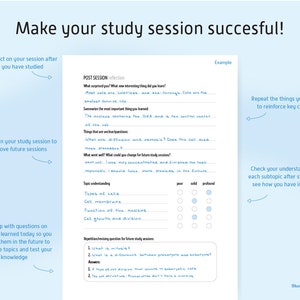 Study Session Planner Guide Template Digital Planner Study Goodnotes ...
