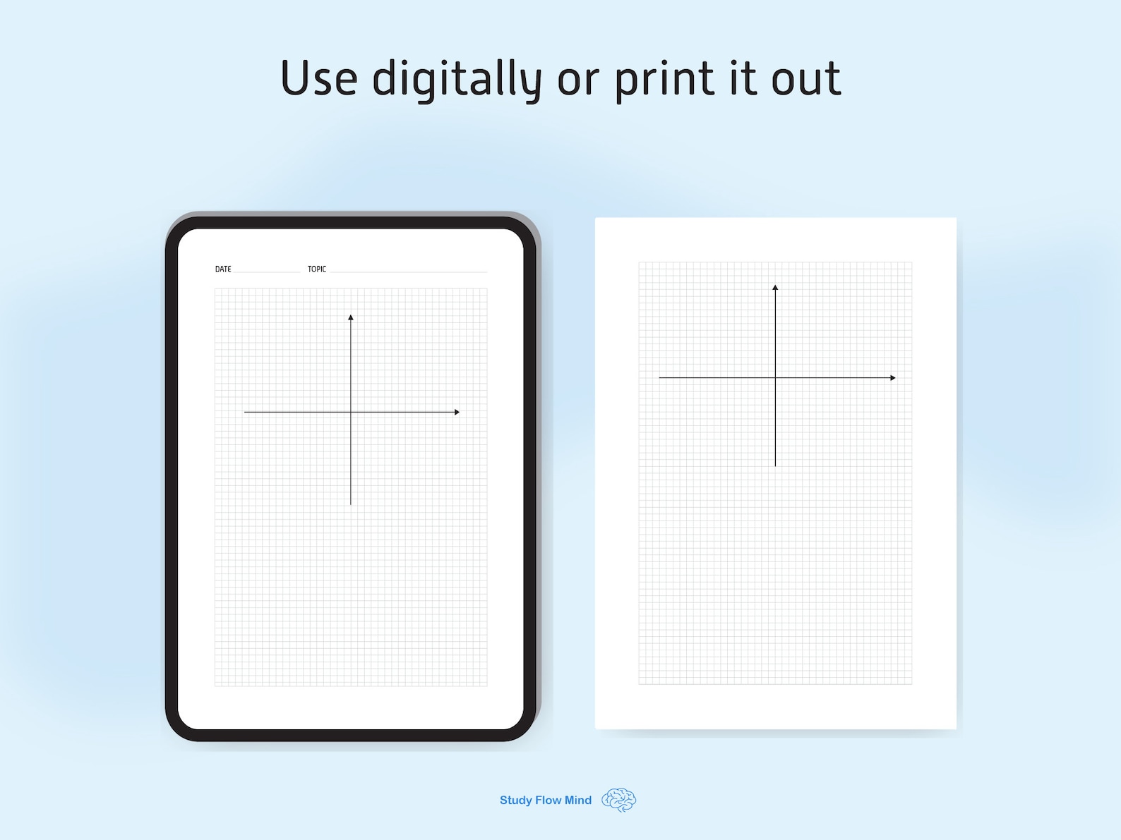 Graph Paper Printable Template Study Maths Productivity Template ...