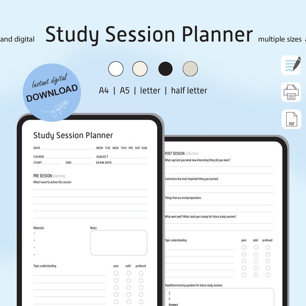 Goodnotes Exam Study Organizer - Etsy