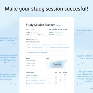 Study Session Planner Guide Template Digital Planner Study Goodnotes ...