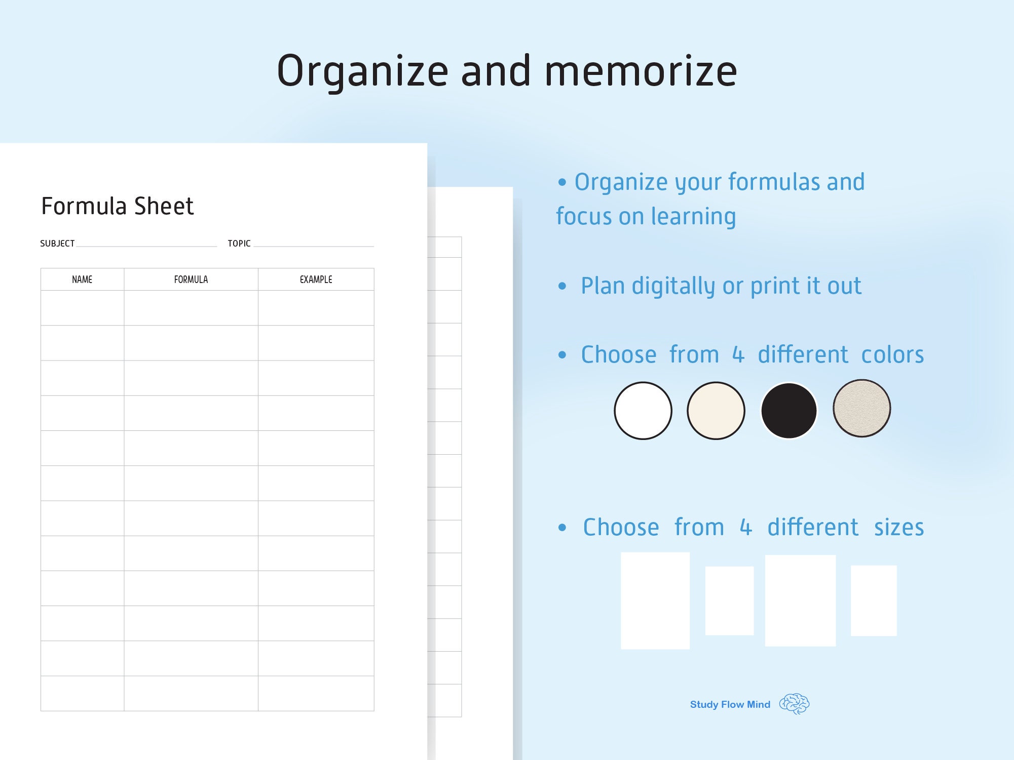 Formula Sheet Goodnotes Planner Template Study Guide Math Exam Physics ...