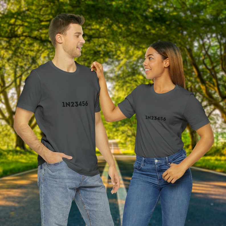 1N23456 Motorcycle Shift Pattern, Unisex Jersey Short Sleeve Tee, Biker ...