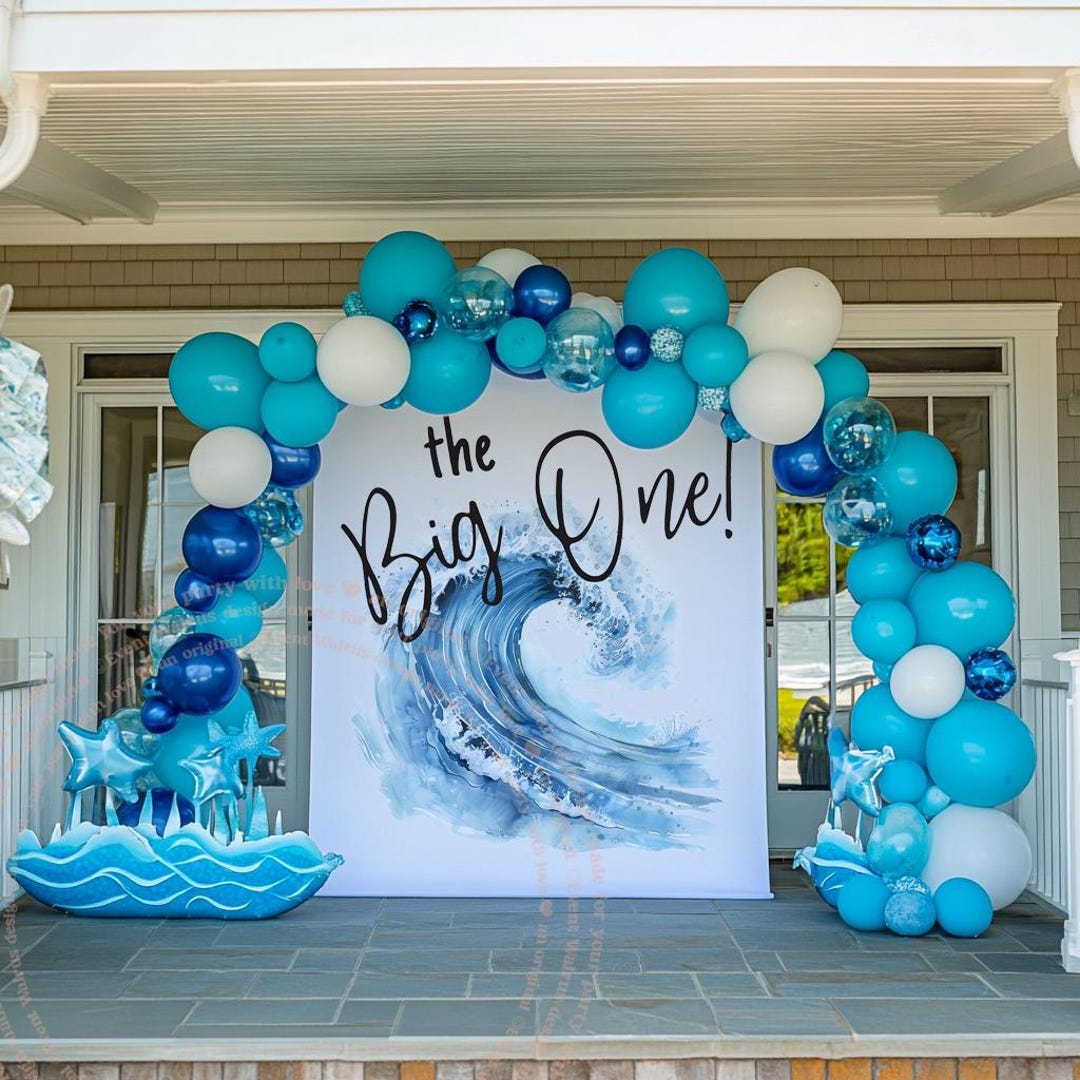The Big One Banner, Big Wave Banner, the Big One Ocean Wave Backdrop ...
