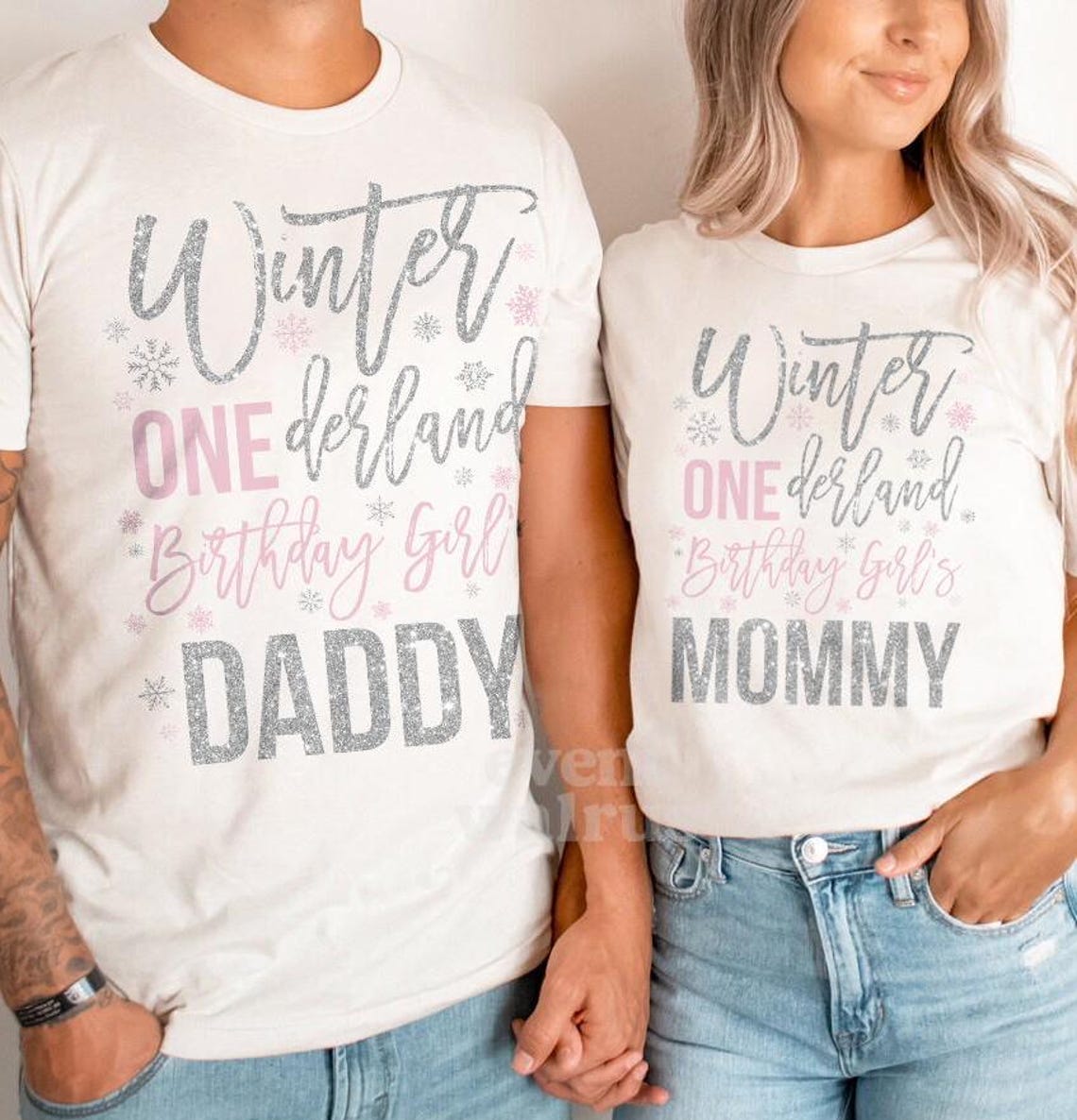 Pink and Silver Winter One Derland Shirts, Pink Winter Onederland First ...