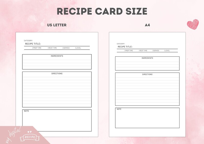 Recipe Book Template | Recipe Fillable Template | Healthy Dessert ...