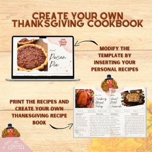 Thanksgiving Recipe Template Editable Digital Recipe Card - Etsy