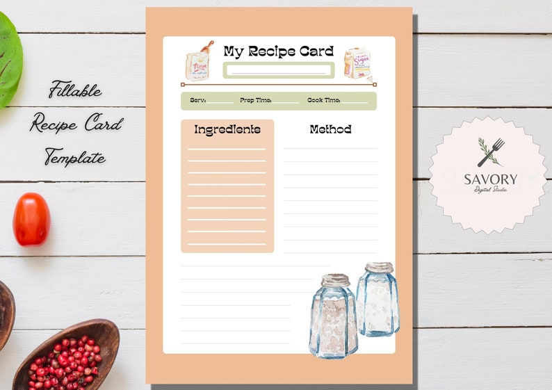 Recipe Book Template | Recipe Fillable Template | Healthy Dessert ...
