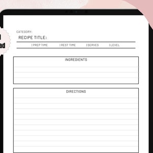 Recipe Book Template | Recipe Fillable Template | Healthy Dessert ...
