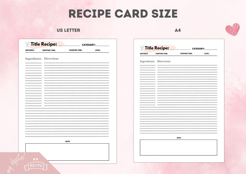 Recipe Book Template | Recipe Fillable Template | Healthy Dessert ...