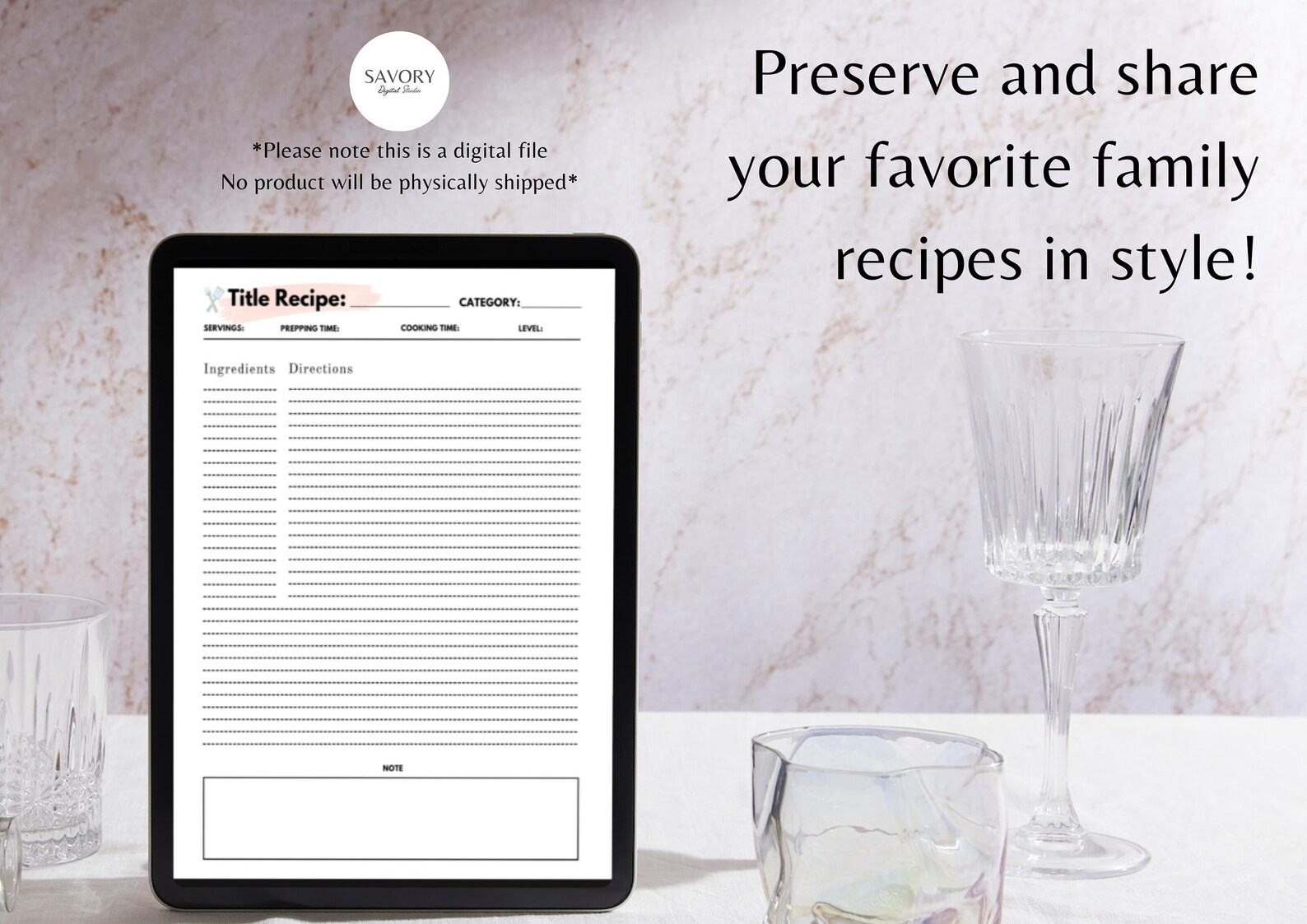 Recipe Book Template | Recipe Fillable Template | Healthy Dessert ...