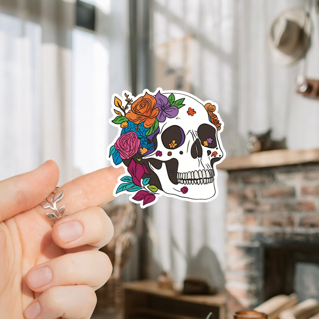 Dark Romance Inspired Skull Sticker - Etsy