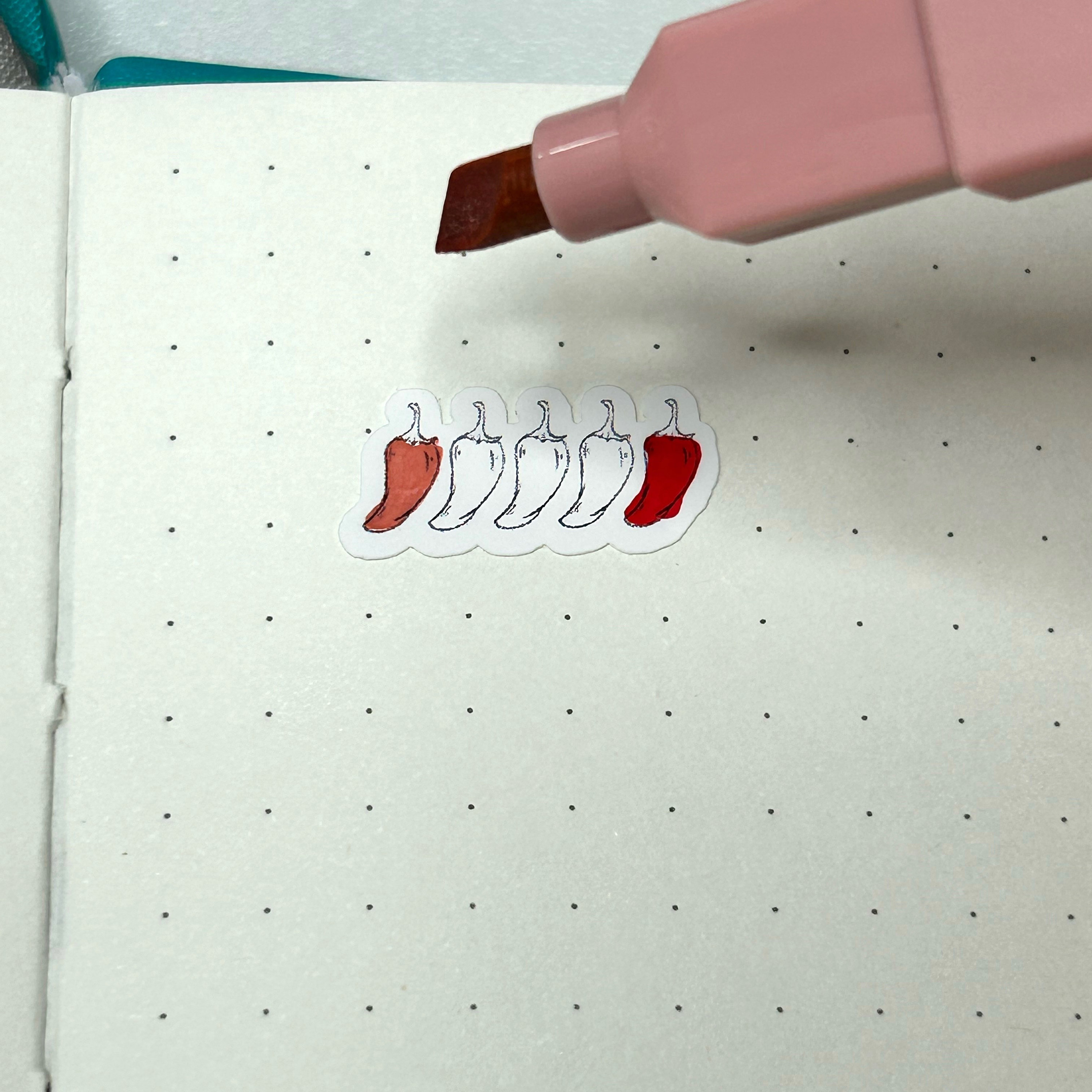 Blank Spice Rating Sticker Sheet Color in 5-chili Pepper Rating Reading ...