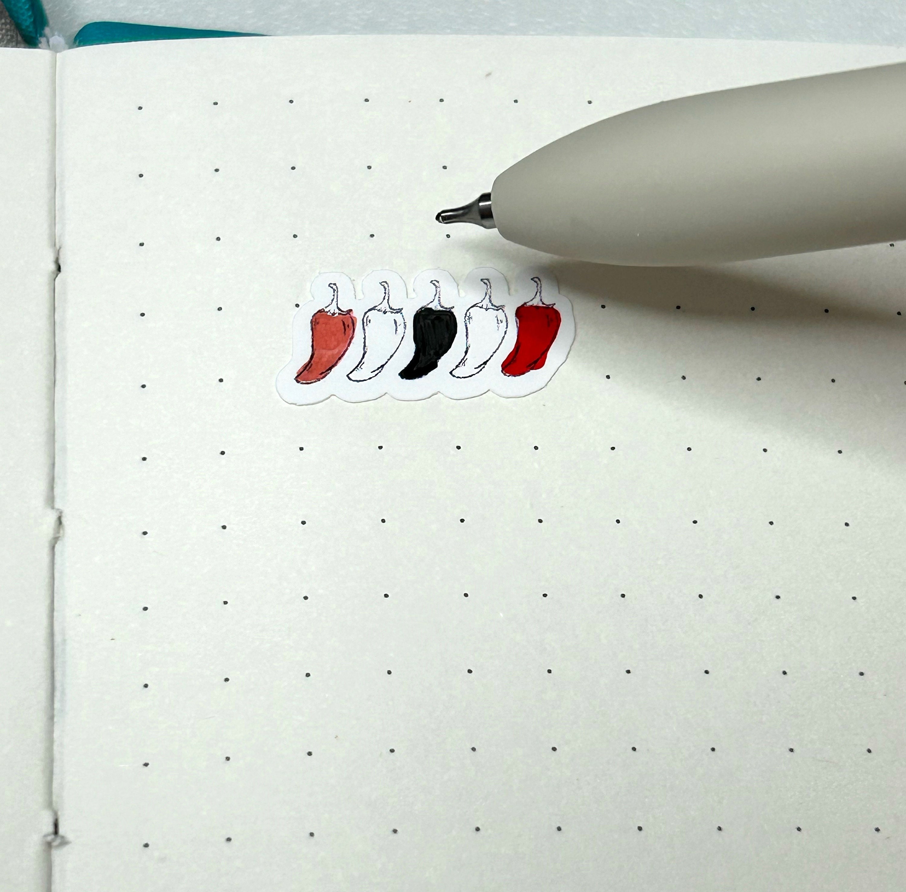 Blank Spice Rating Sticker Sheet Color in 5-chili Pepper Rating Reading ...