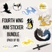 Fourth Wing Mini Sticker Bundle, Fantasy Bookish Stickers - Etsy