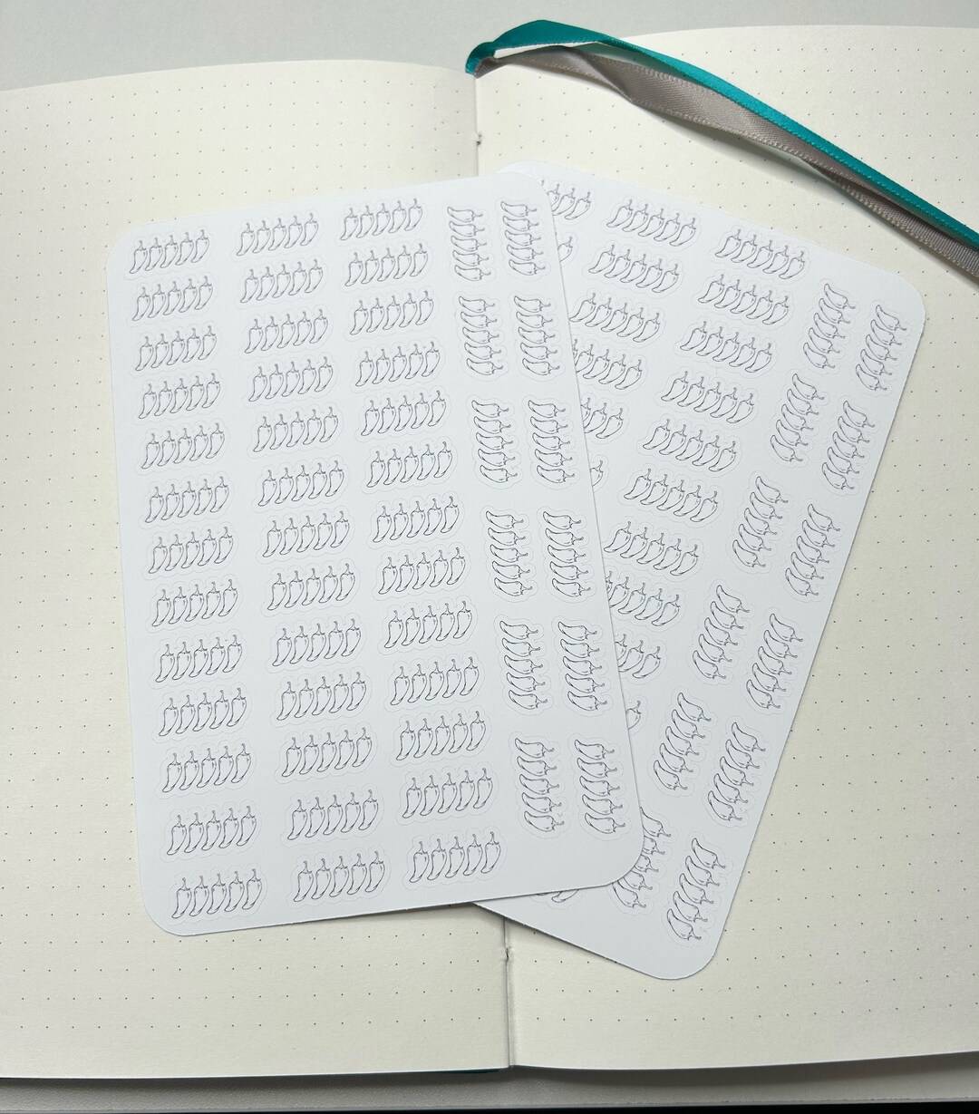 Blank Spice Rating Sticker Sheet Color in 5-chili Pepper Rating Reading ...